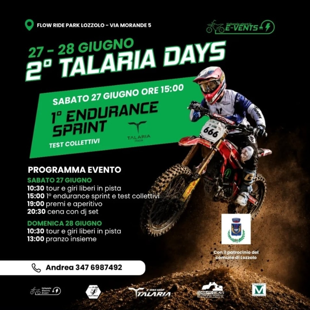 Lozzolo, al Flow Ride Park due giorni con i Talaria Days ...